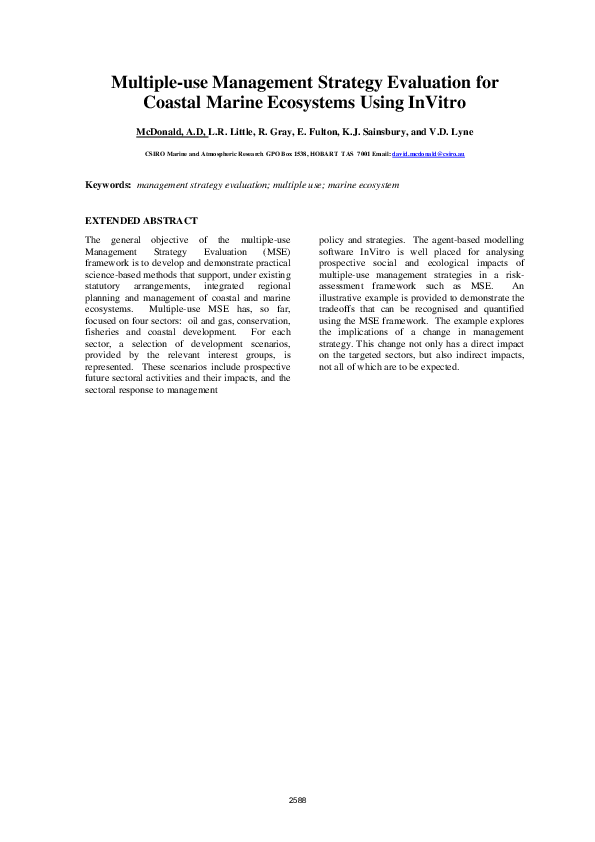 (PDF) 13. Multiple-Use Management Strategy Evaluation for Coastal ...