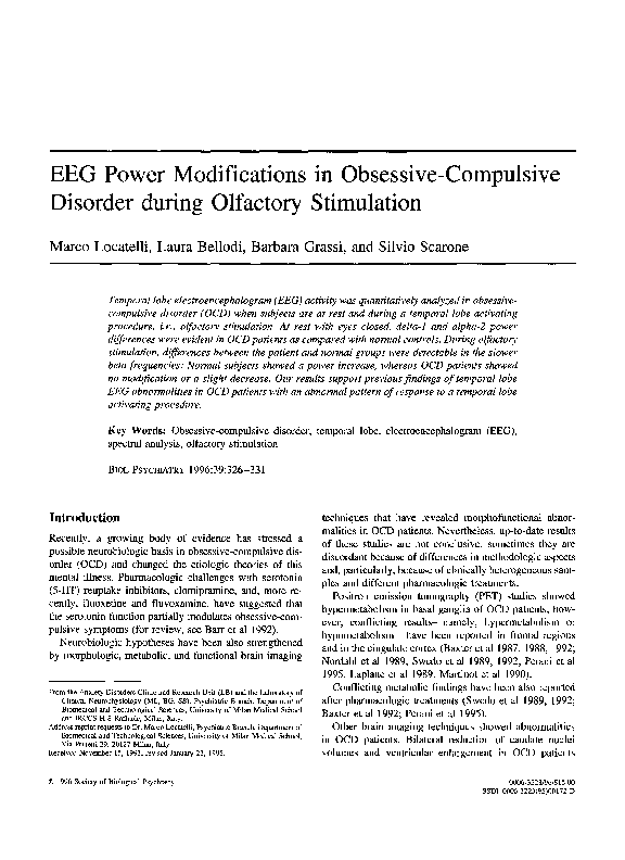 (PDF) EEG power modifications in obsessive-compulsive disorder during ...