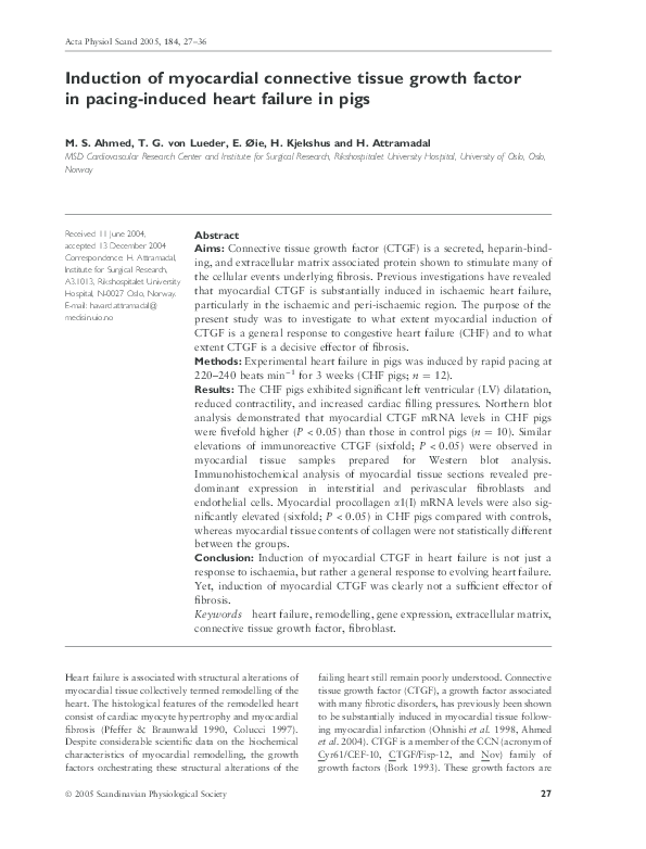 (PDF) Induction of myocardial connective tissue growth factor in pacing-induced heart failure in ...