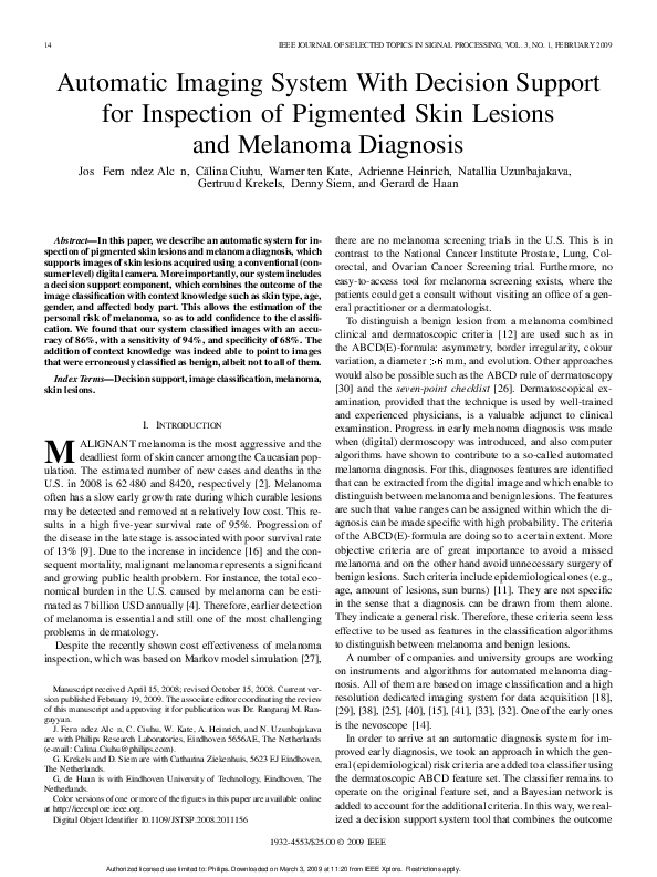 (PDF) Automatic Imaging System With Decision Support for Inspection of ...