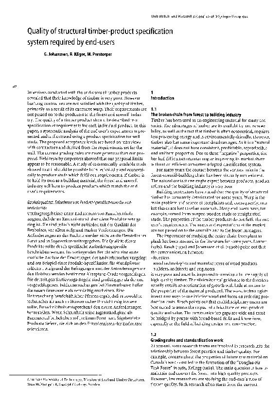 (PDF) Quality of structural timber-product specification system ...