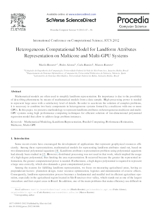 (PDF) Heterogeneous Computational Model for Landform Attributes ...