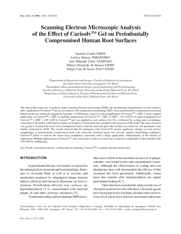 (PDF) Scanning electron microscopic analysis of the effect of Carisolv ...