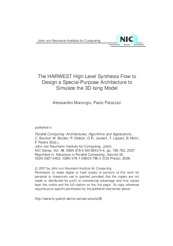(PDF) The HARWEST High Level Synthesis Flow to Design a Special-Purpose ...