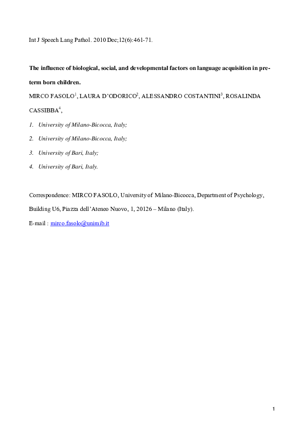 (PDF) The influence of biological, social, and developmental factors on language acquisition in ...