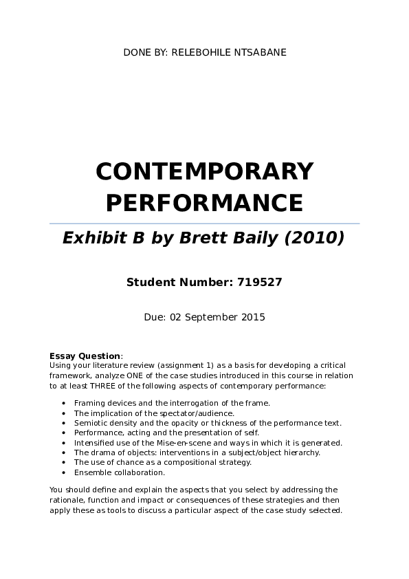 (DOC) Exhibit B Analysis