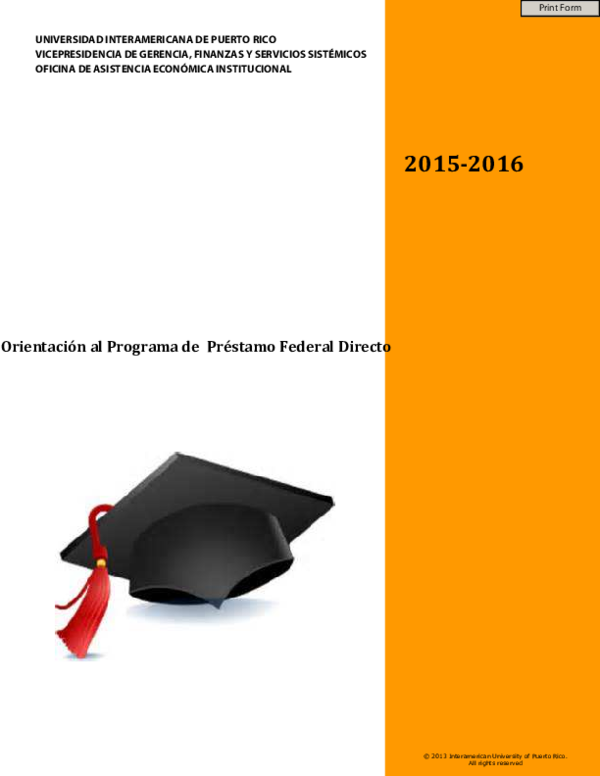 (PDF) Orientacion al Programa de Prestamo Federal Directo 2015-2016 ...