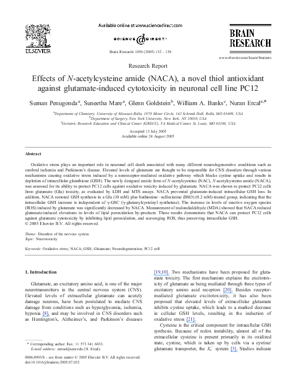 (PDF) Separation and quantification ofN-acetyl-l-cysteine andN-acetyl ...