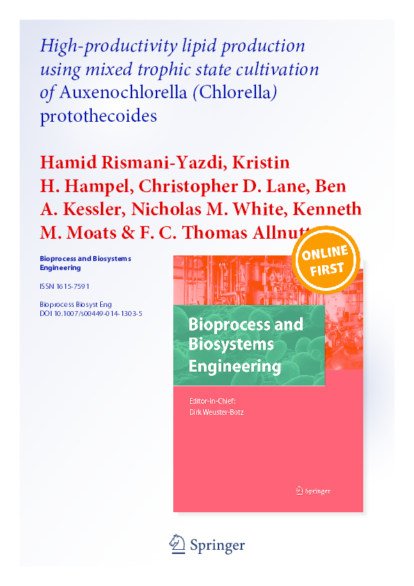 (PDF) Mixed Trophic State Production Process for Microalgal Biomass with High Lipid Content for ...
