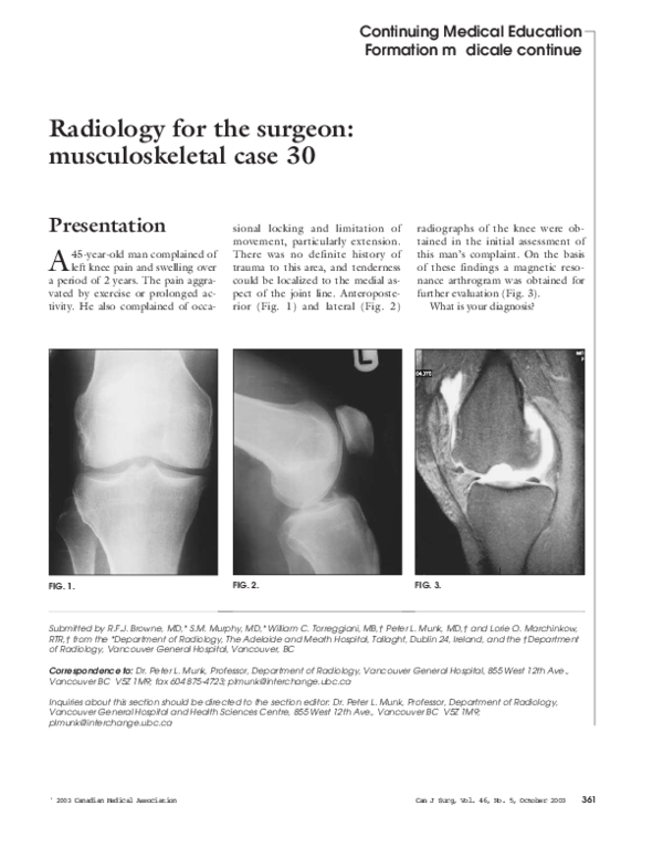 (PDF) Radiology for the surgeon: musculoskeletal case 30 ...
