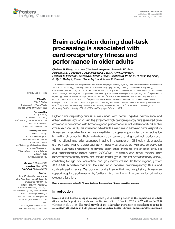 (PDF) Brain activation during dual-task processing is associated with ...