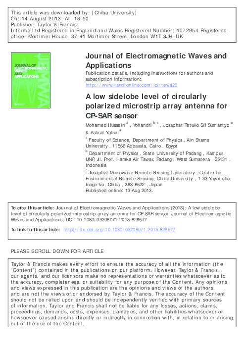 (PDF) A low sidelobe level of circularly polarized microstrip array ...