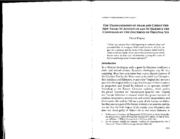 (PDF) The Transgression of Adam and Christ the New Adam: St. Augustine ...