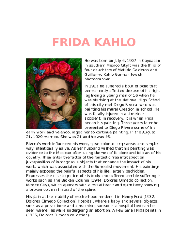 (DOC) FRIDA KAHLO
