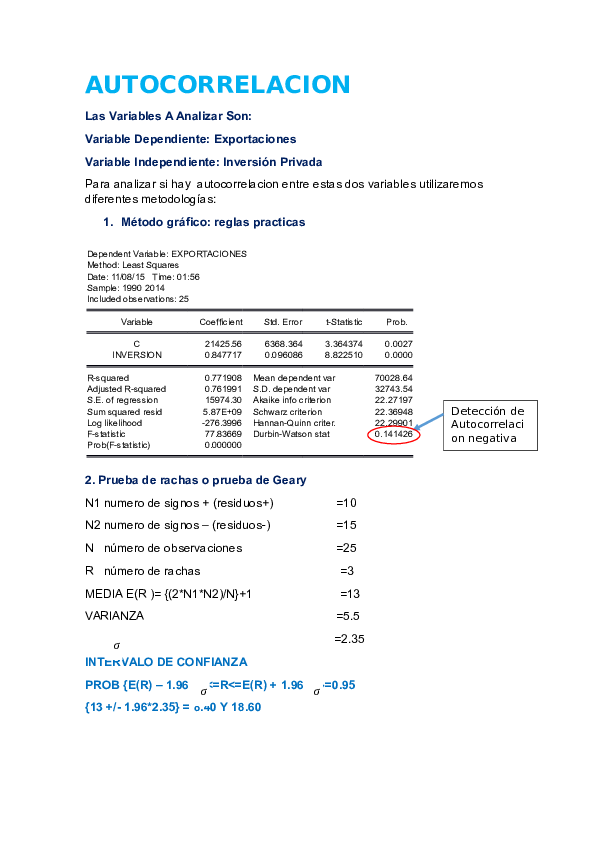 (DOC) autocorrelacion/econometria