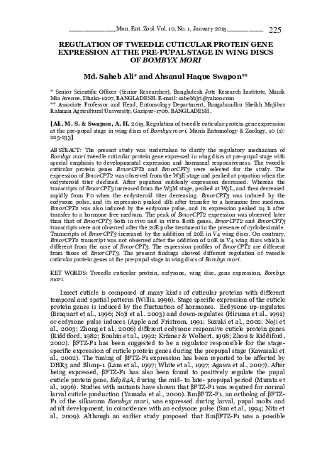 (PDF) Scope: Munis Entomology & Zoology publishes a wide variety of ...