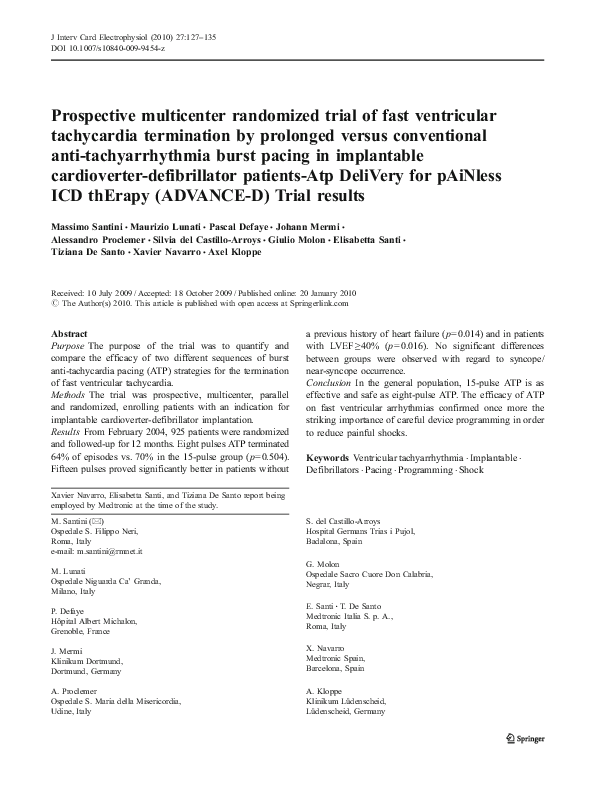 (PDF) Prospective multicenter randomized trial of fast ventricular ...