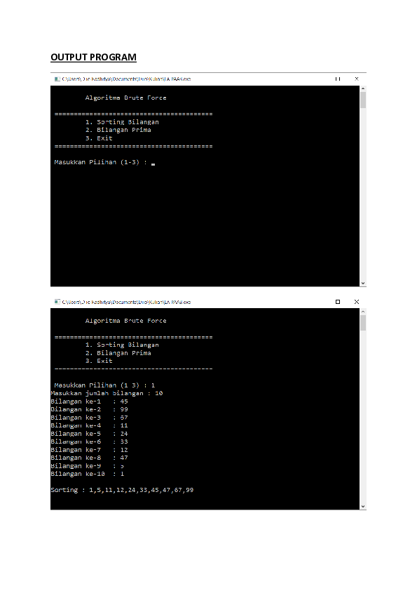 (PDF) Contoh Codingan C++ Bilangan Prima dan Sorting