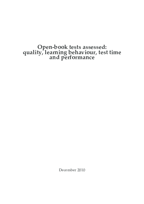 (PDF) Directing students to profound open-book test preparation: The ...