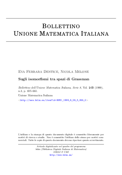 Pdf On The Isomorphisms Between Grassmann Spaces