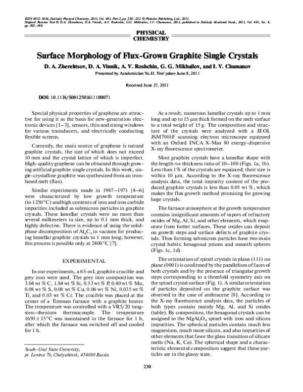 (PDF) Surface morphology of flux-grown graphite single crystals ...
