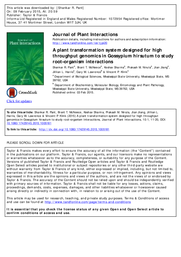 (PDF) A plant transformation system designed for high throughput ...