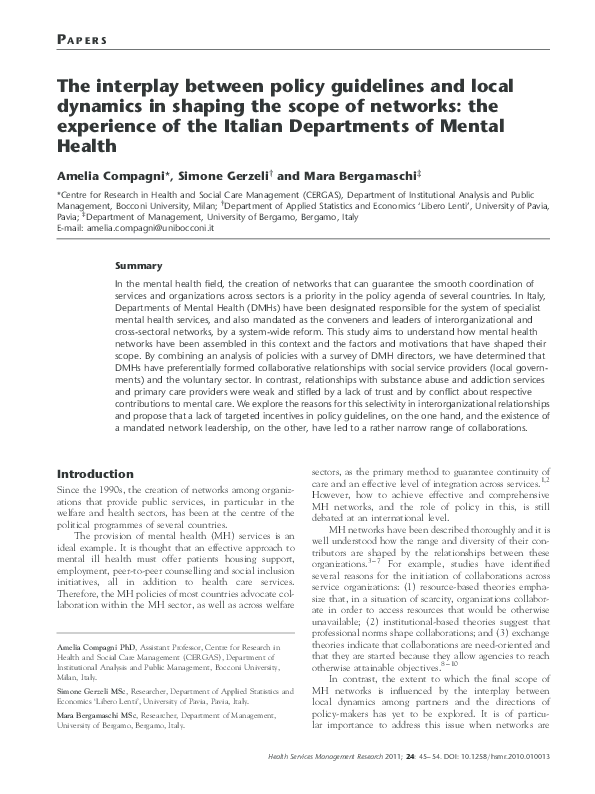 (PDF) The interplay between policy guidelines and local dynamics in shaping the scope of ...
