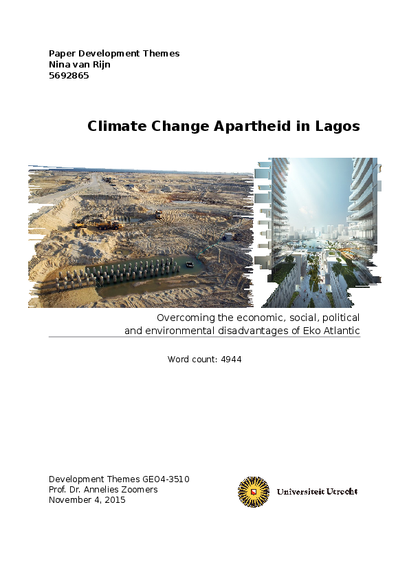 (DOC) Climate Change Apartheid in Lagos: Overcoming the economic ...