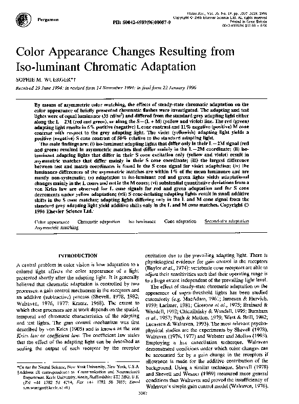 (PDF) Color Appearance Changes Resulting from Iso-luminant Chromatic ...