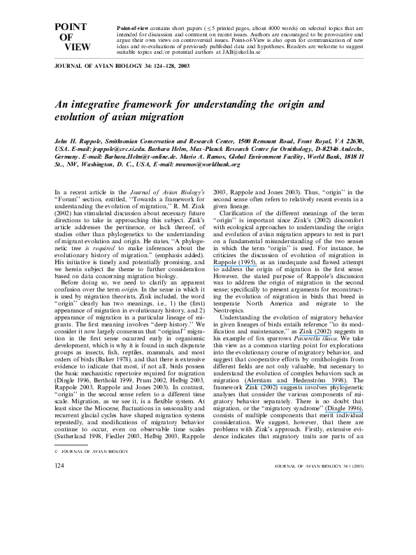 (PDF) An integrative framework for understanding the origin and ...