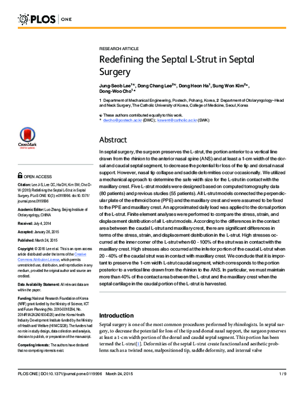 (PDF) Redefining the septal L-strut in septal surgery