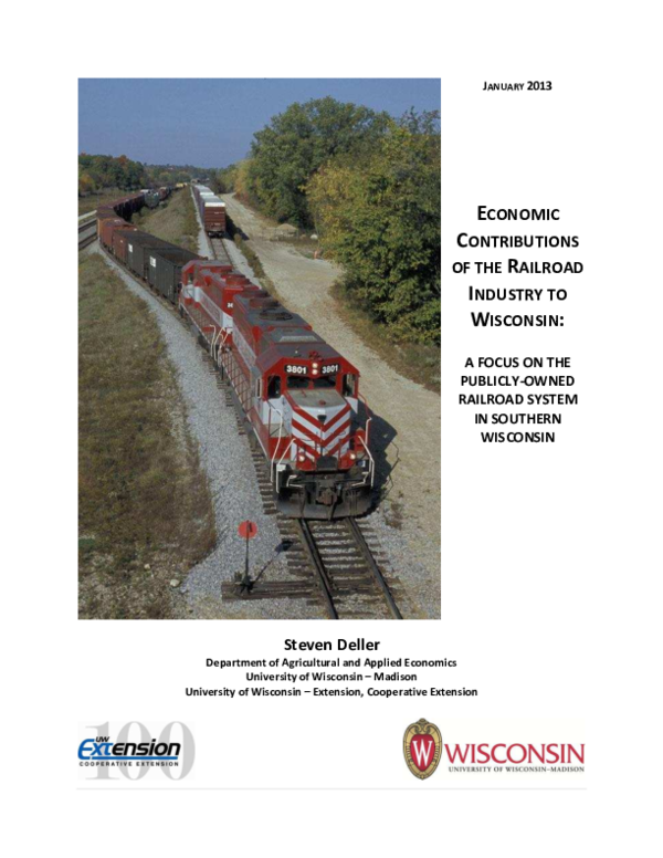 (PDF) ECONOMIC CONTRIBUTIONS OF THE RAILROAD INDUSTRY TO WISCONSIN ...