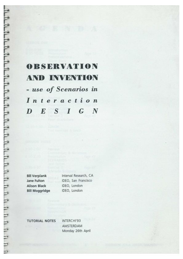 (PDF) Observation and invention: the use of scenarios in interaction design