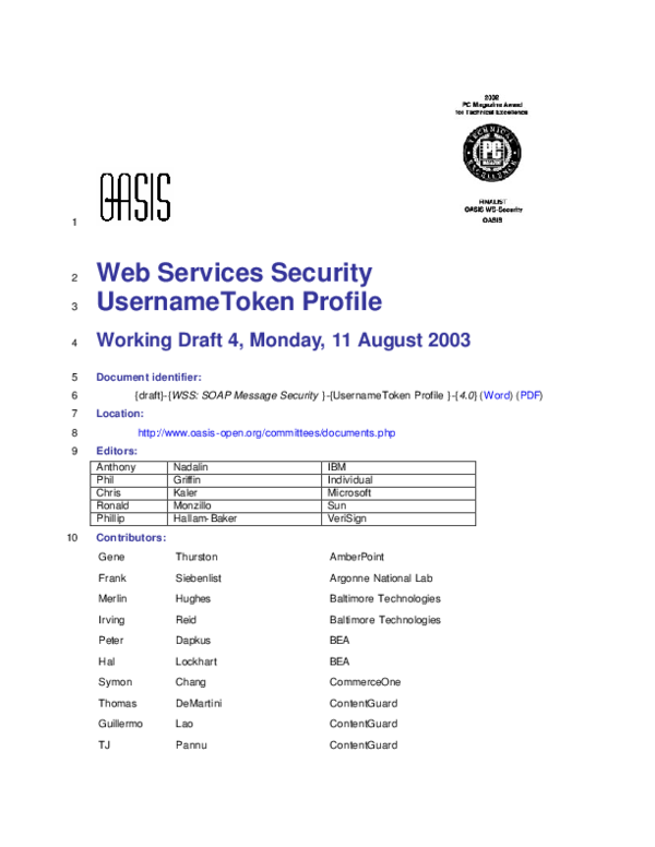 (PDF) Web Services Security | Anthony Nadalin - Academia.edu