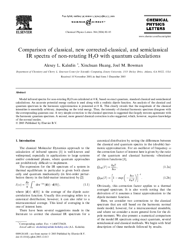 (PDF) Comparison of classical, new corrected-classical, and ...