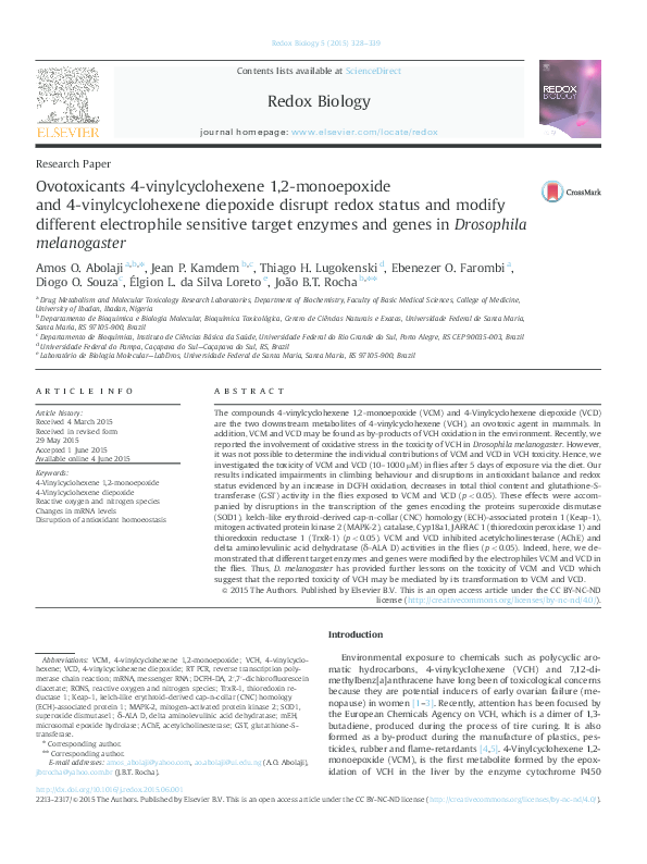(PDF) Ovotoxicants 4-vinylcyclohexene 1,2-monoepoxide and 4 ...