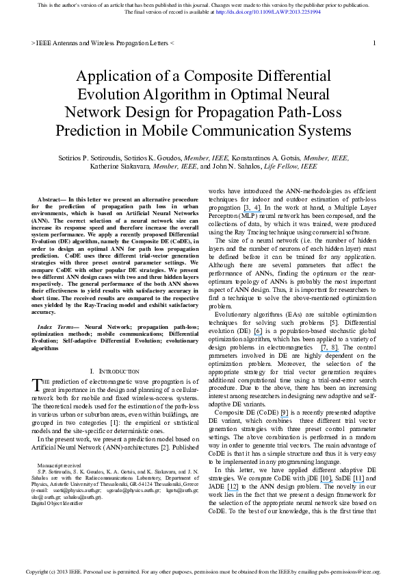 (PDF) Pilot Design Optimization Using Modified Differential Evolution Algorithm in SISO and MIMO ...