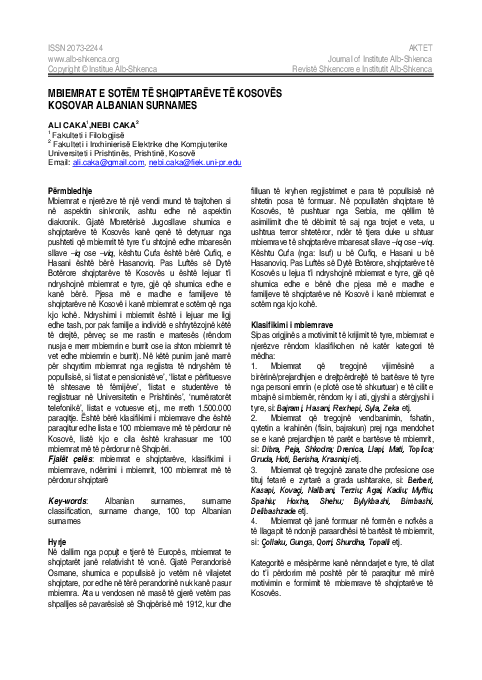 (PDF) MBIEMRAT E SOTËM TË SHQIPTARËVE TË KOSOVËS