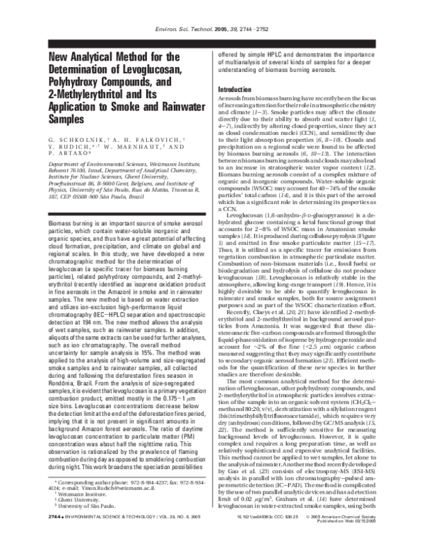 (PDF) New Analytical Method for the Determination of Levoglucosan ...