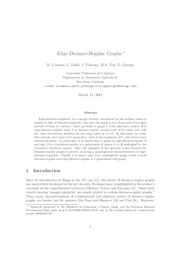 (PDF) Edge-distance-regular graphs