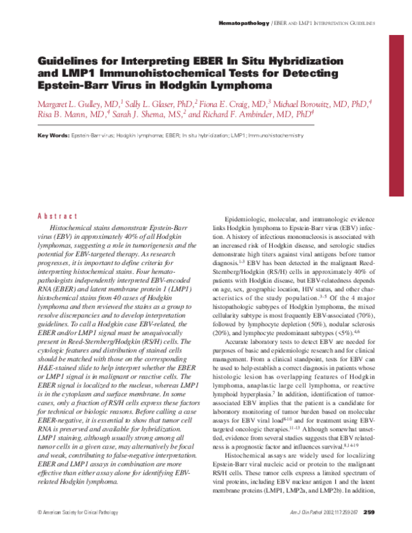 (PDF) Guidelines for Interpreting EBER In Situ Hybridization and LMP1 ...