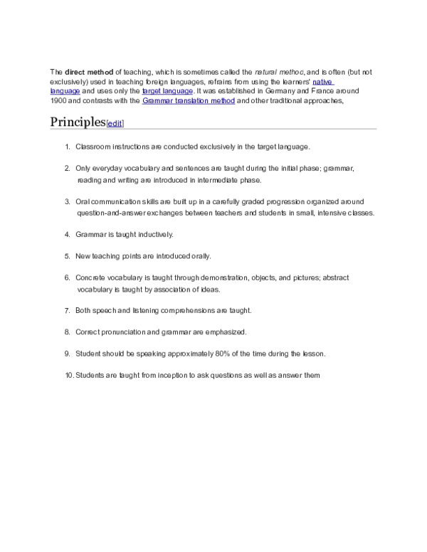 (DOC) Direct Method in ELT