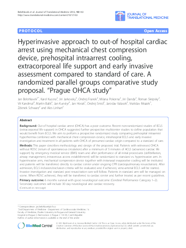 (PDF) Hyperinvasive approach to out-of hospital cardiac arrest using ...