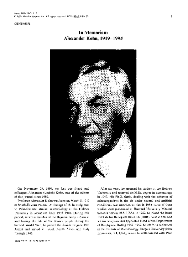 (PDF) Alexander Kohn, 1919–1994
