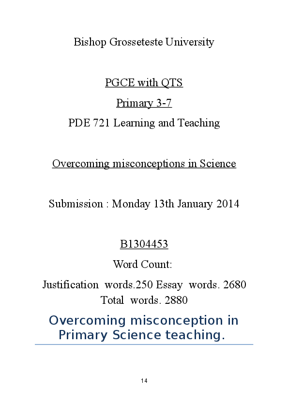 (DOC) Overcoming misconceptions in Primary Science teaching.