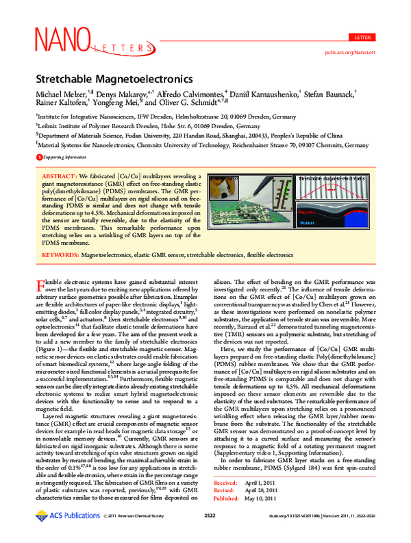 (PDF) Stretchable Magnetoelectronics
