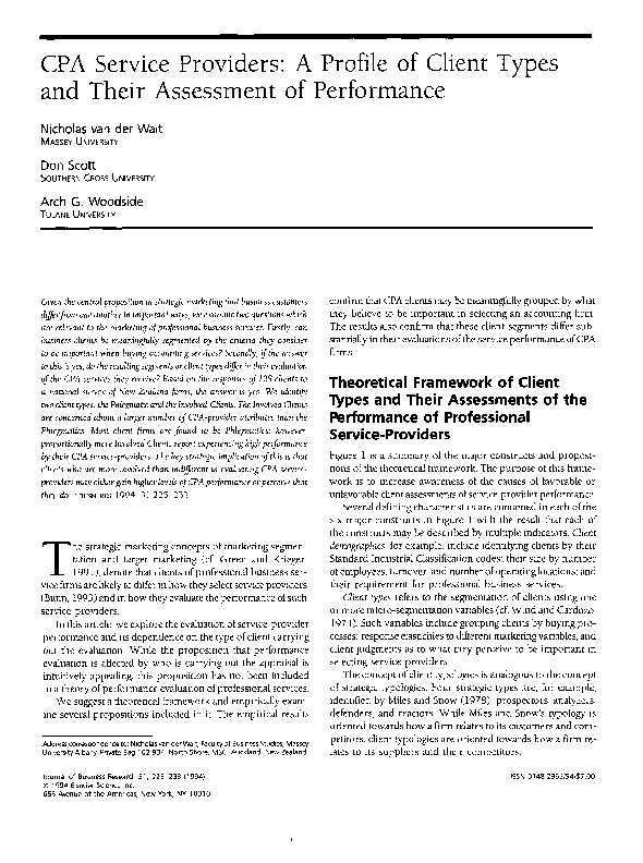 (PDF) CPA service providers: A profile of client types and their ...