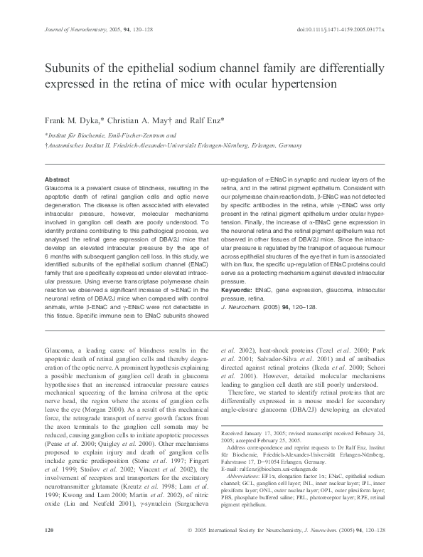 (PDF) Subunits of the epithelial sodium channel family are ...