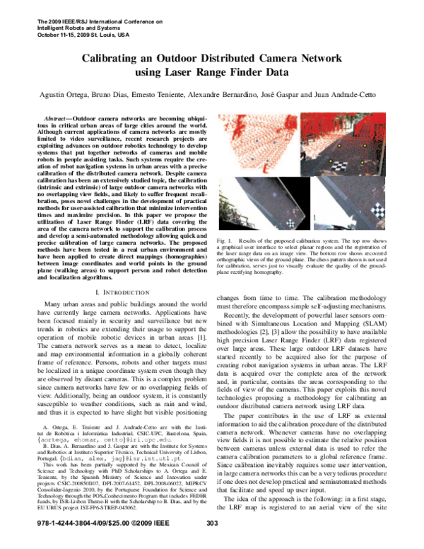 (PDF) Calibrating an outdoor distributed camera network using Laser Range Finder data