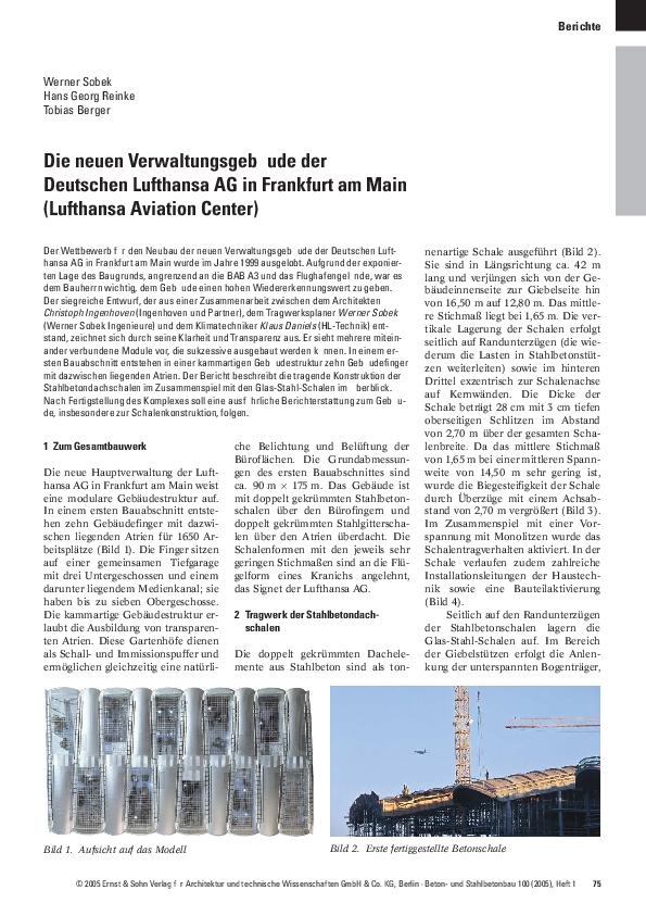 (PDF) Die neuen Verwaltungsgeb ude der Deutschen Lufthansa AG in ...